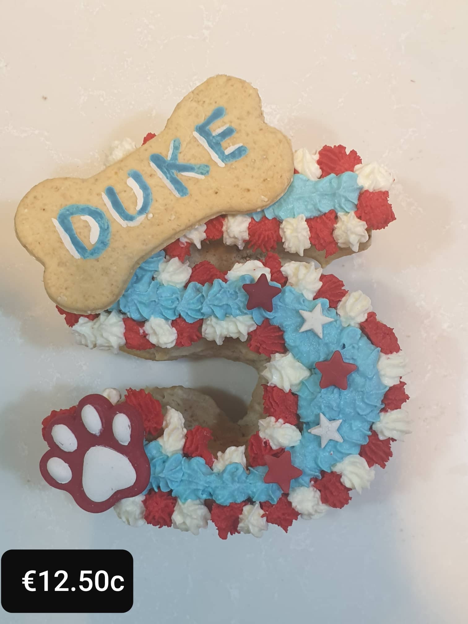 Wendy's Frosted Number 5 shape Cake for Dogs & Cats - Personalised ...